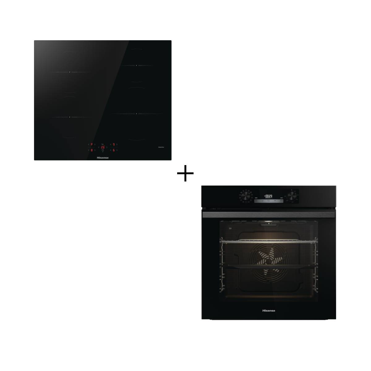 HISENSE Set Built-in Pyrolysis Oven & Induction Cooker, Black HISENSE ...