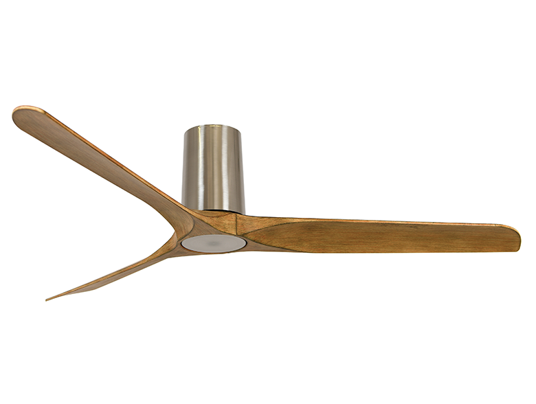 BEACON CEILING FAN Lucci Air Londo Brushed chrome with teak blades ...
