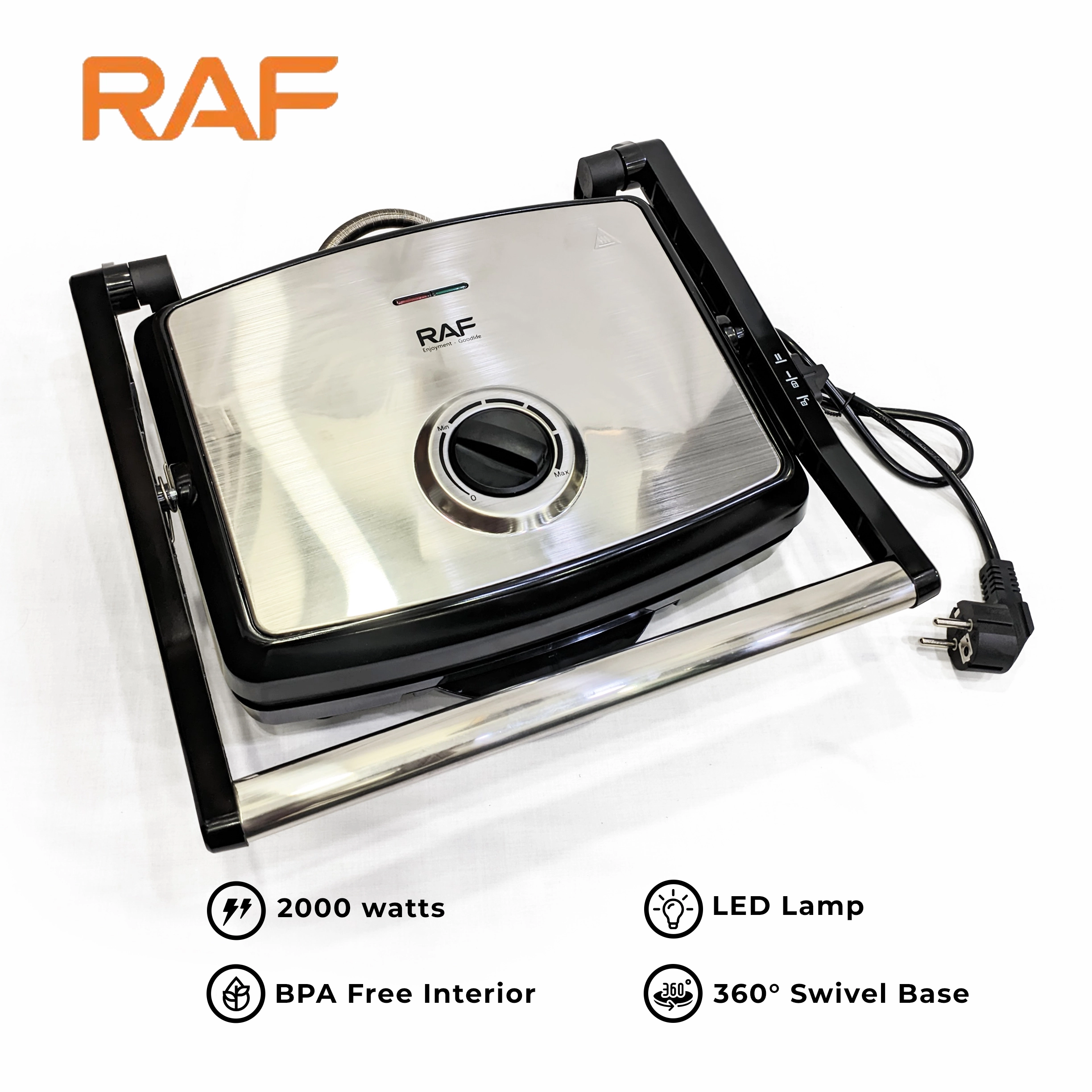 GRILL Raf R-558 2200W INOX - Lazanias/Λαζανιάς - The Electronics Specialist