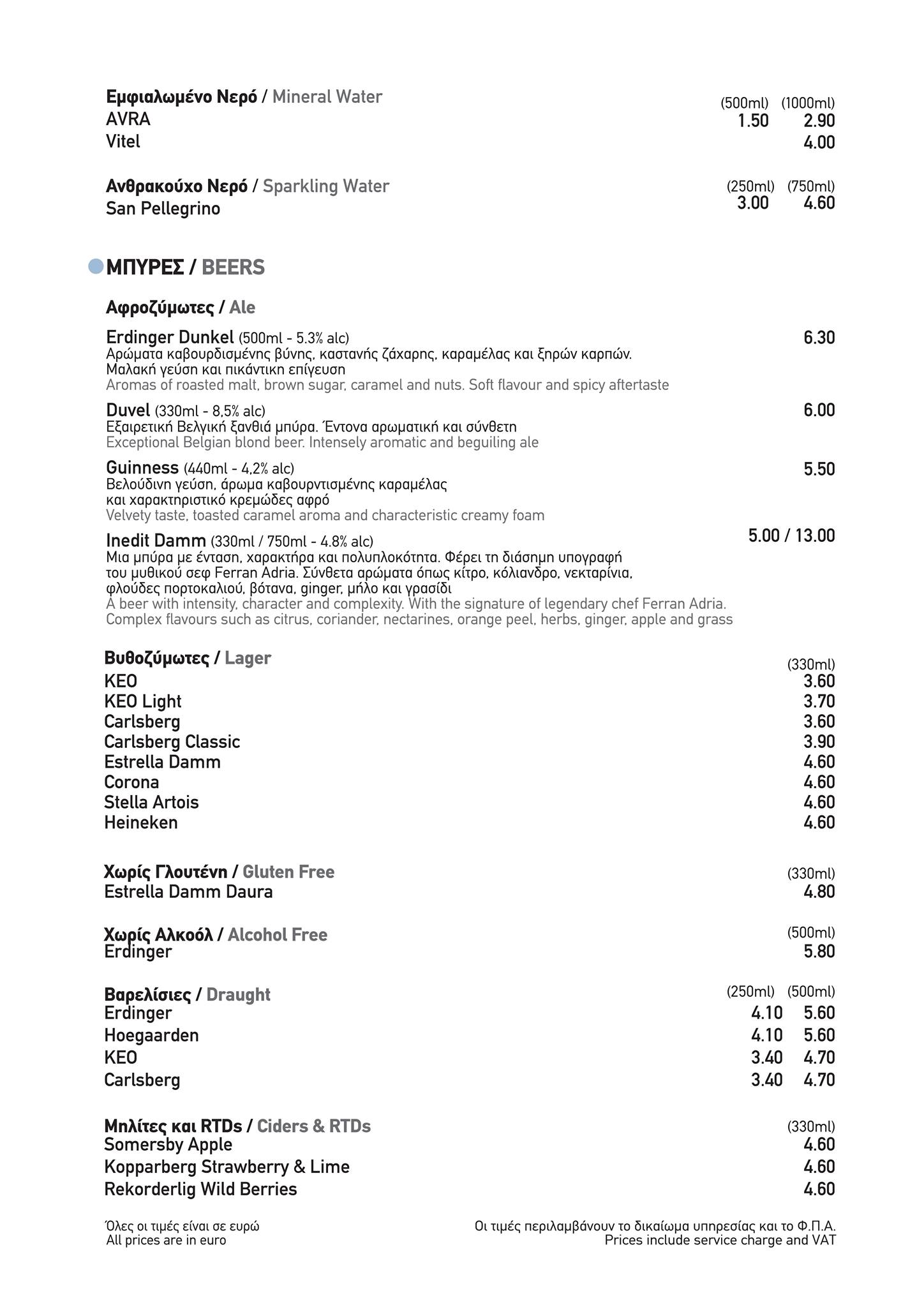 Pier One, Agios Antonios, Limassol, Cyprus - Food Menu - Κατάλογος - Wolf